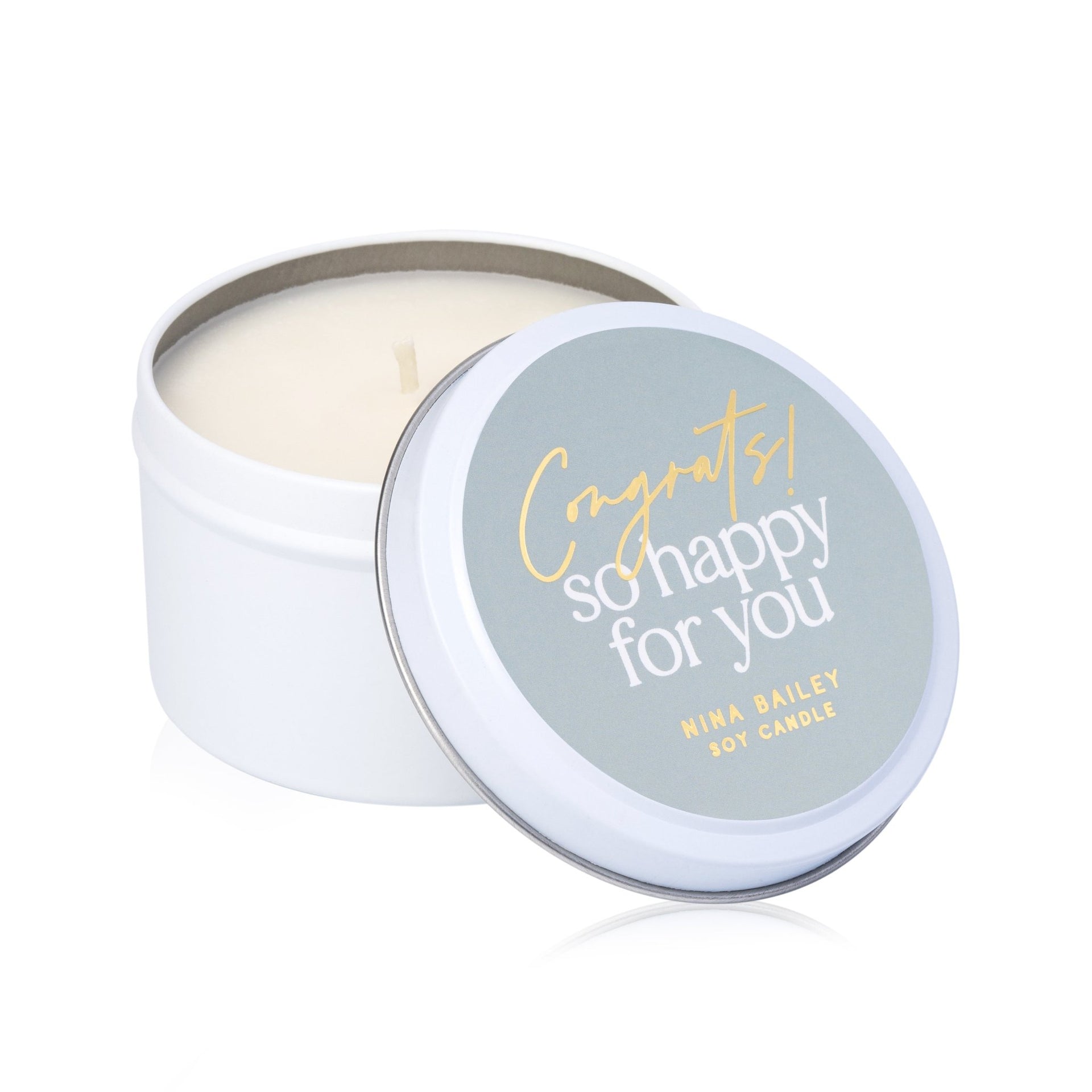 Congrats So Happy For You - Quote Soy Candle – Nina Bailey