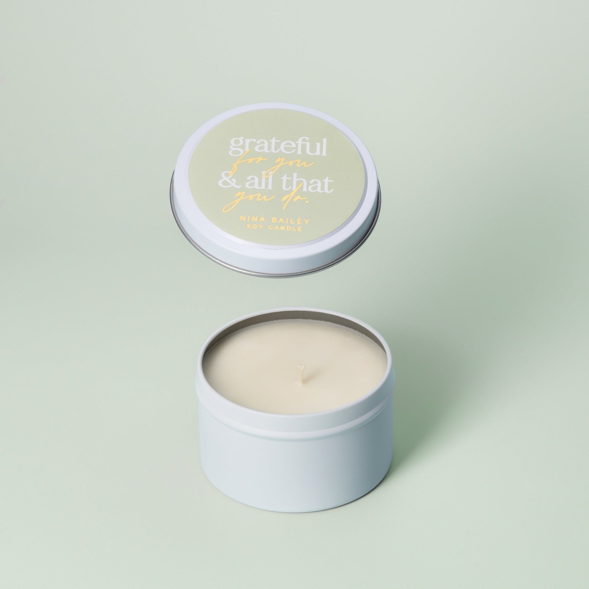 Grateful For You - Quote Soy Candle – Nina Bailey